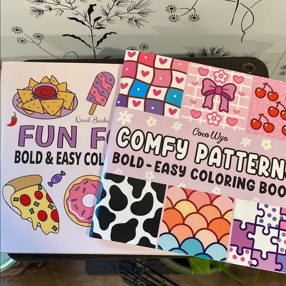 Other | Comfy Patterns Coloring Book Pink And White | Poshmark